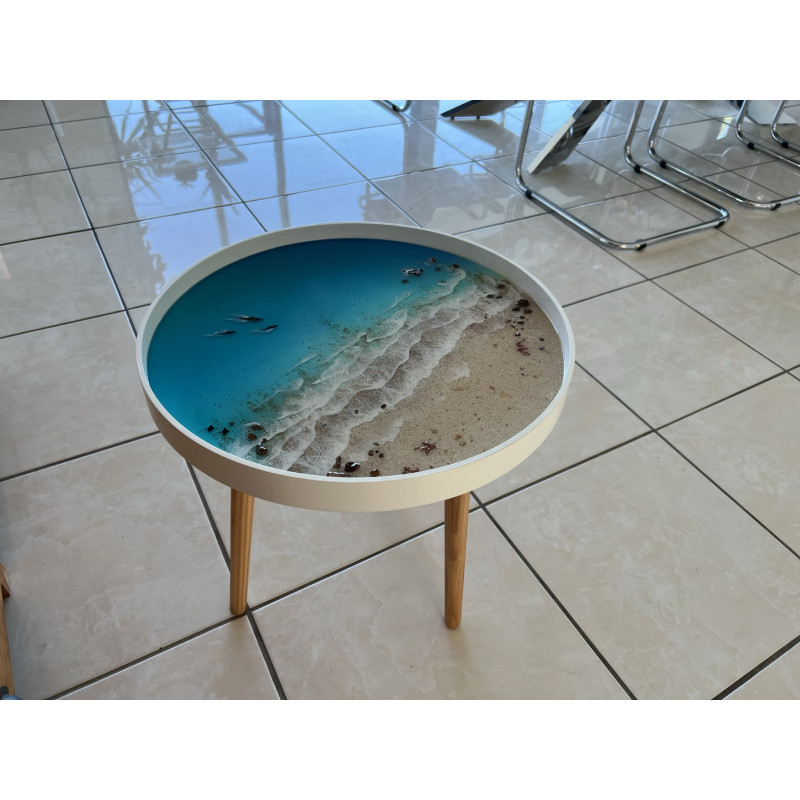 Ocean Inspired Resin Table (SOLD)